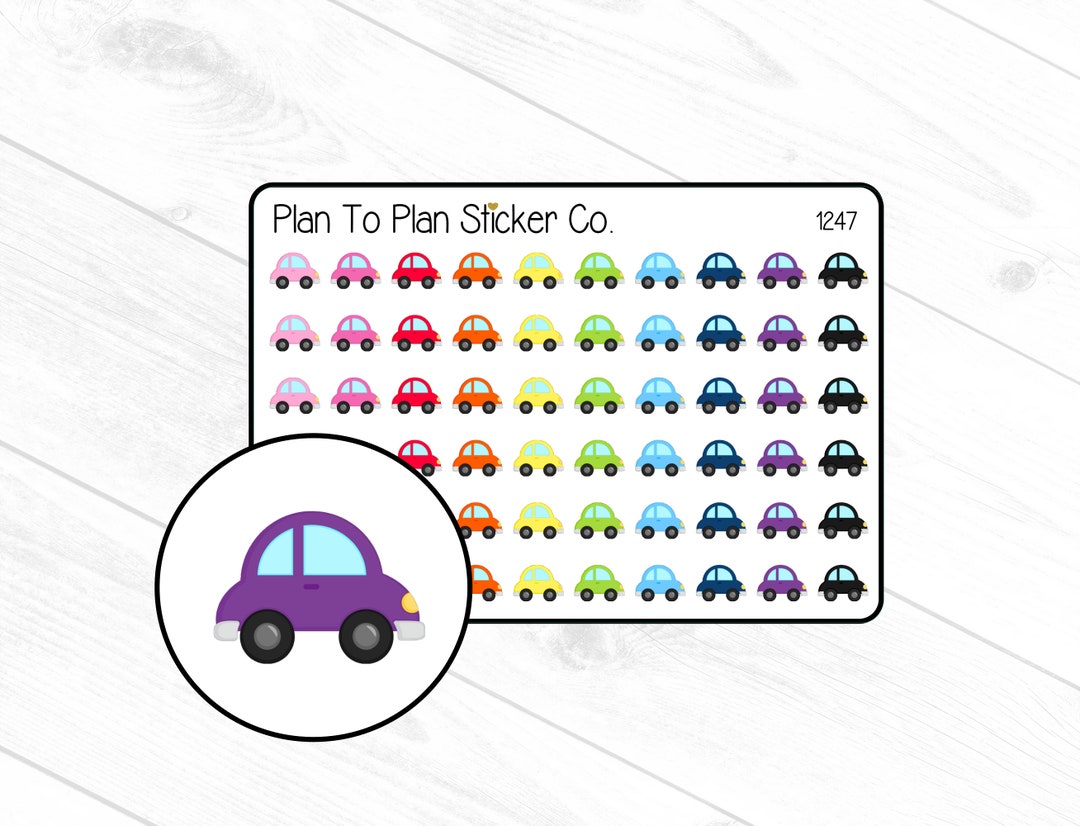1247~~cars Planner Stickers. - Etsy