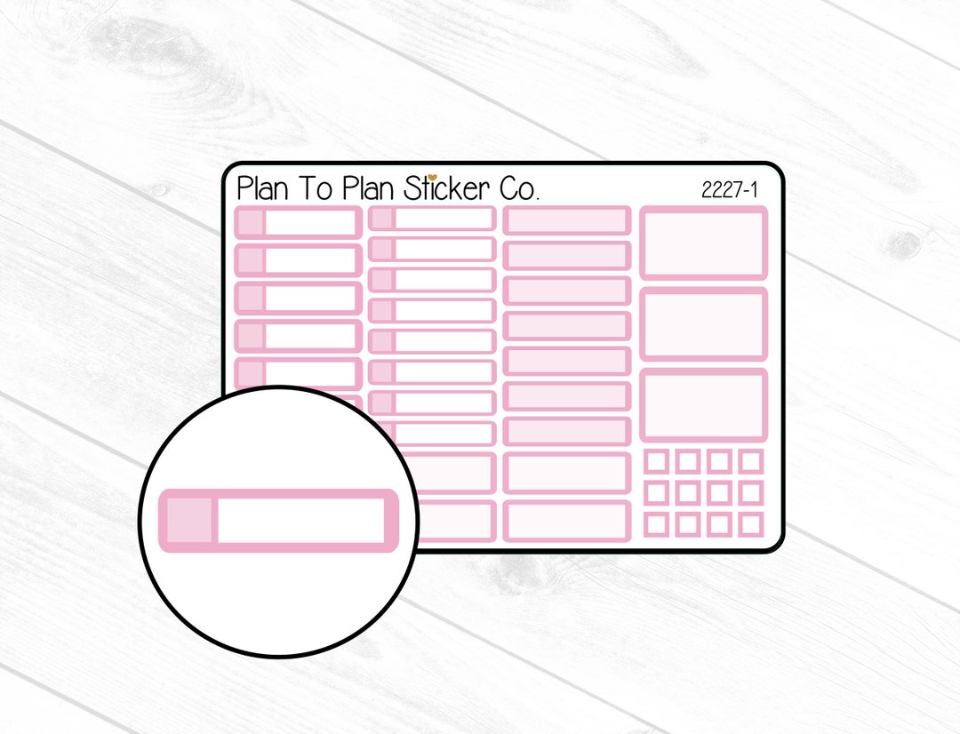 2227-1~~light Pink Mixed Labels & Boxes Planner Stickers. - Etsy