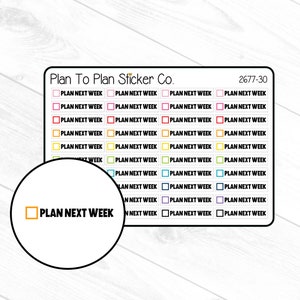 2677-30~~plan Next Week Planner Stickers. - Etsy