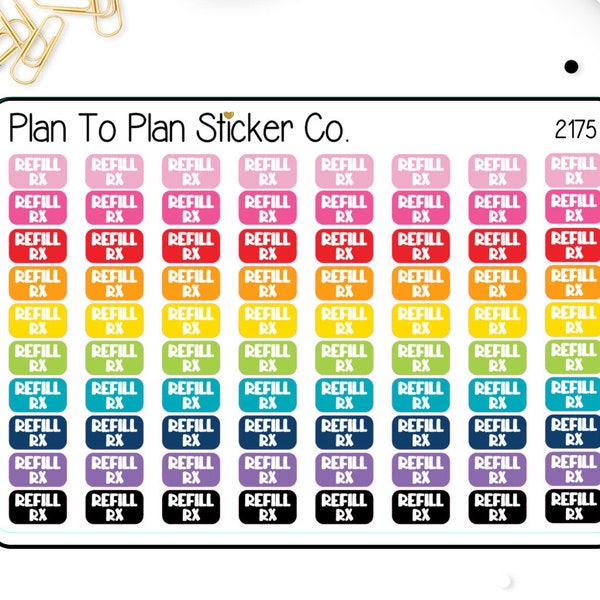 Prescription Planner Stickers - Etsy