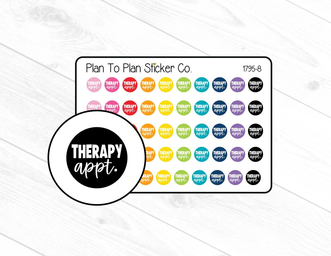 1795-8 Therapy Appt. Planner Stickers. - Etsy