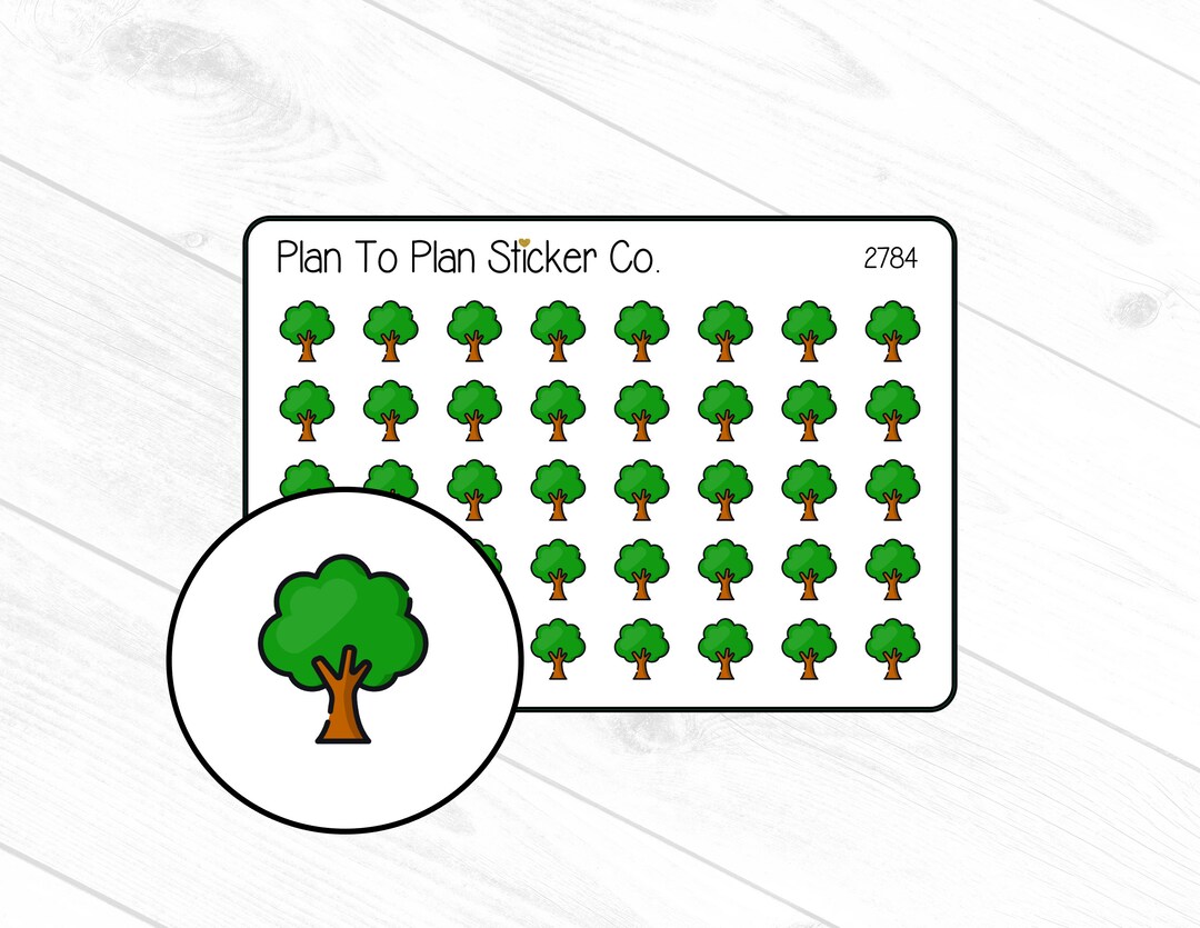 2784~~trees Planner Stickers. - Etsy