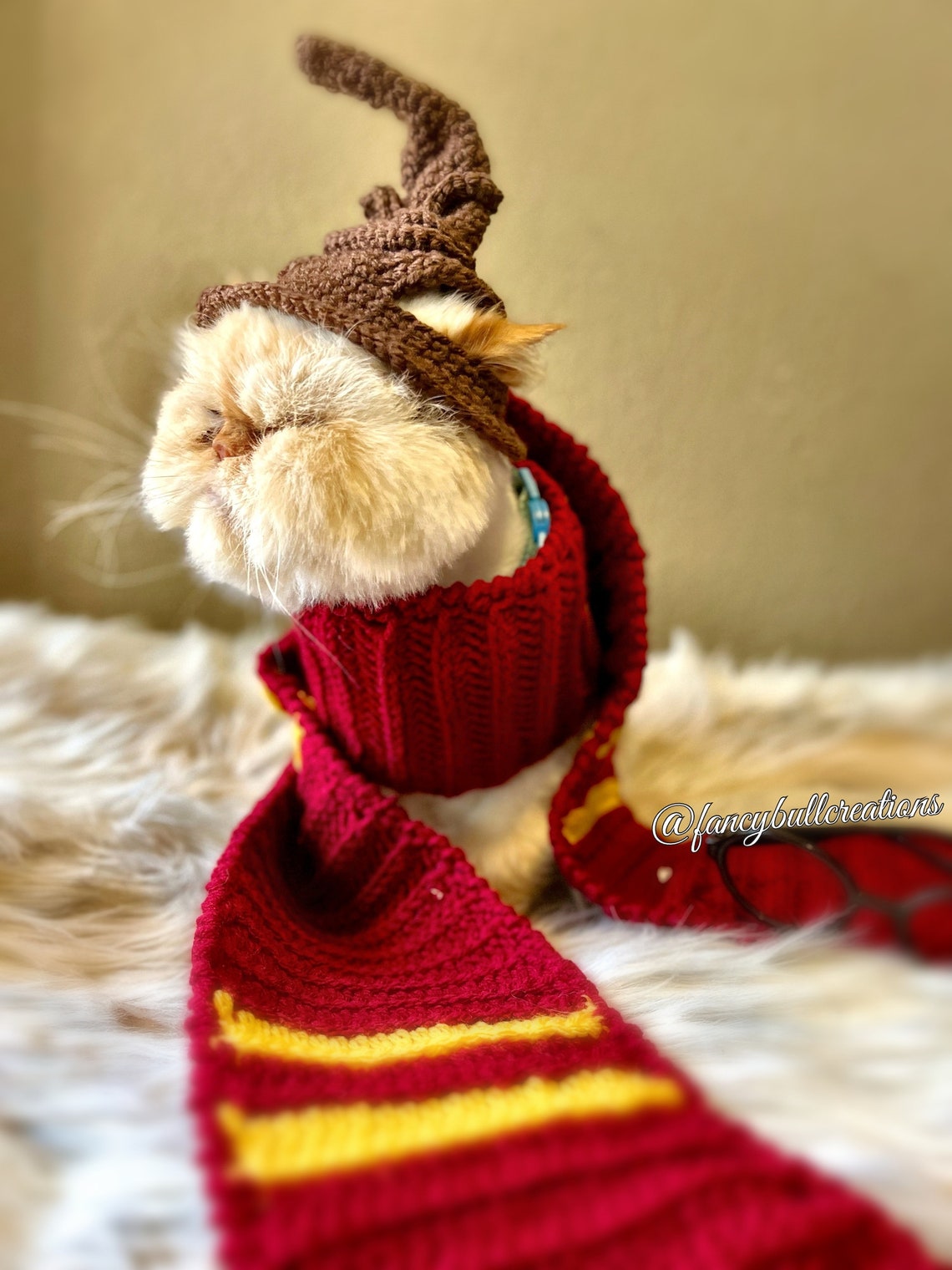 Small Wizard Hufflepuff Sorting Hat From Small Dog or Cat Costume Harry ...