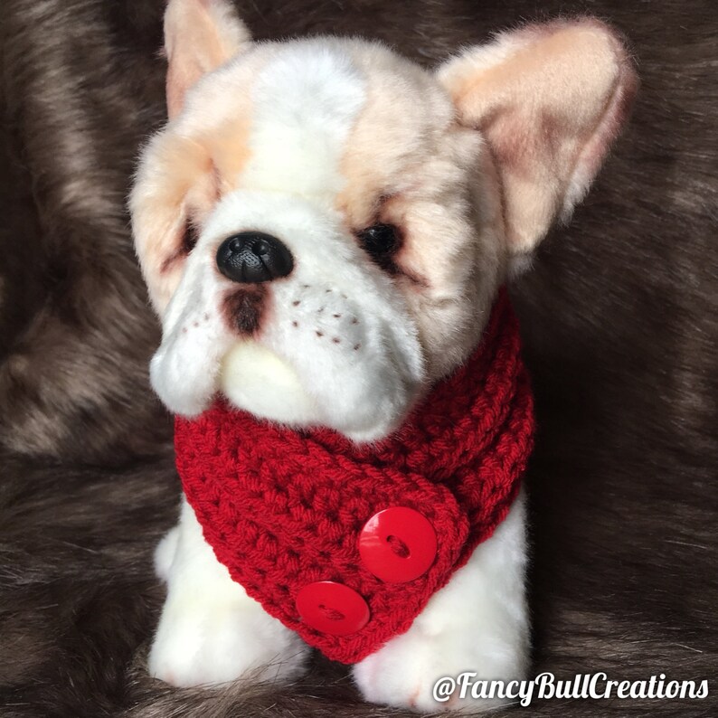 Small Dog Scarf Button Scarf Neck Warmer Cowl Puppy - Etsy
