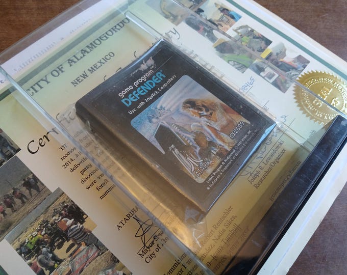Rare Atari Alamogordo Landfill Dump Dig Cartridge With C.O.A Defender ...