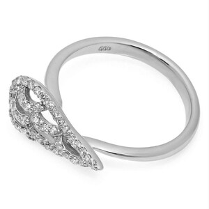 Diamond Angel Wing Ring in 14k Gold/.26ct Natural Diamonds Ring/wing ...