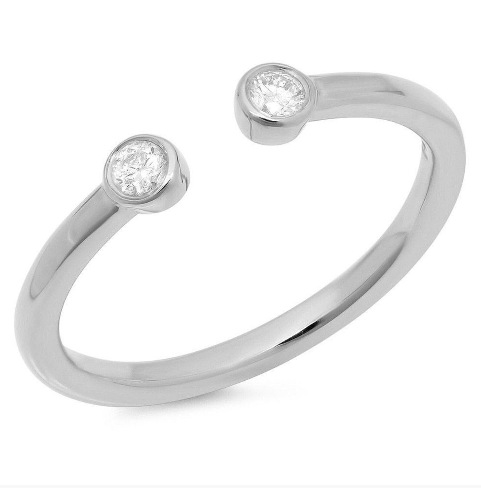 Open Cuff Ring Simple Yellow Gold Ring Yellow Gold Diamond | Etsy