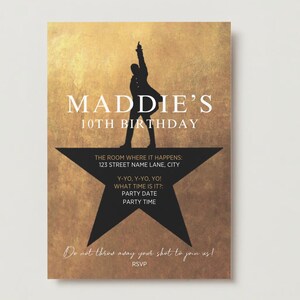 Hamilton Birthday or Watch Party Invitation - Etsy