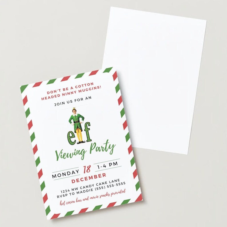 Elf Watch Party Invitation - Etsy