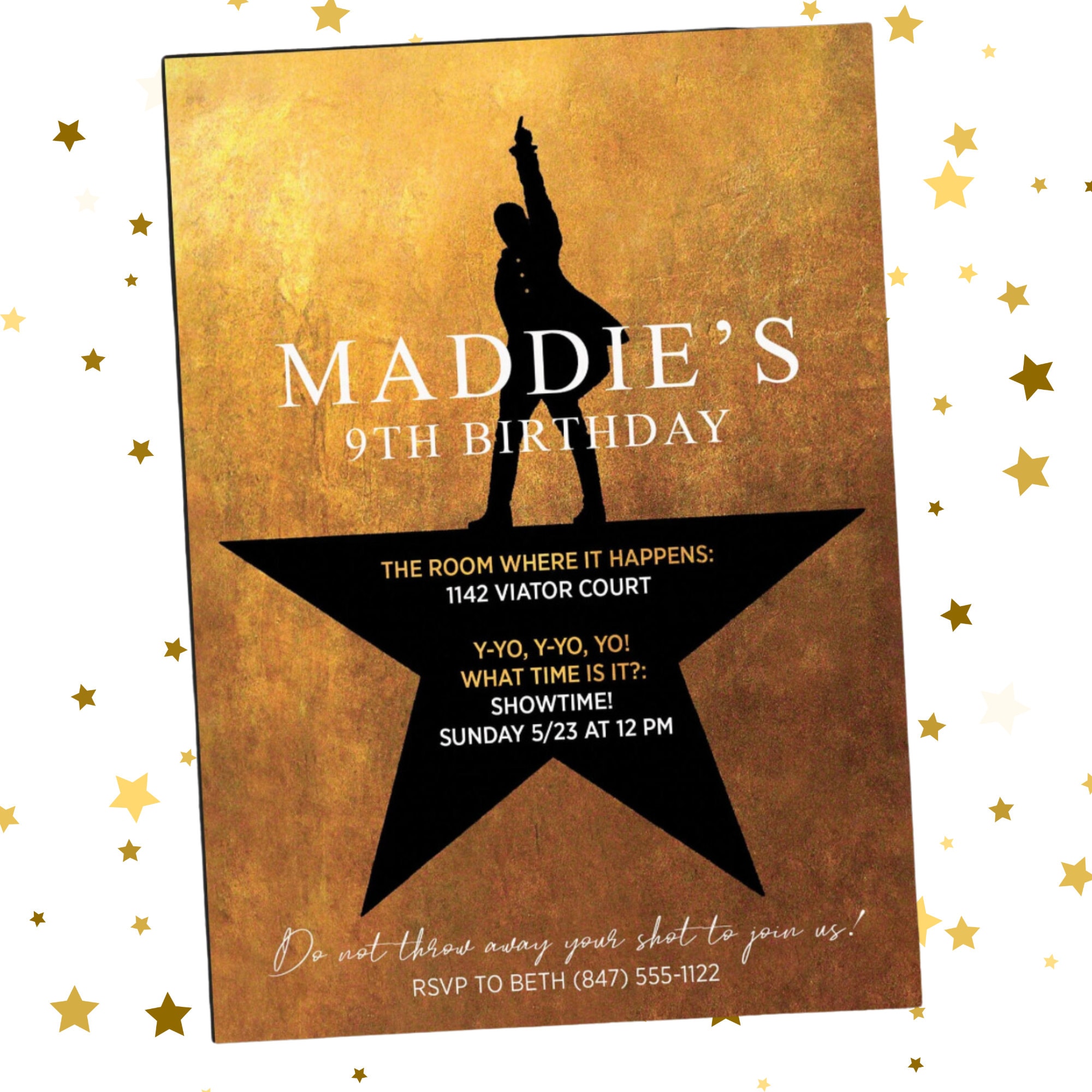 Hamilton Birthday or Watch Party Invitation - Etsy