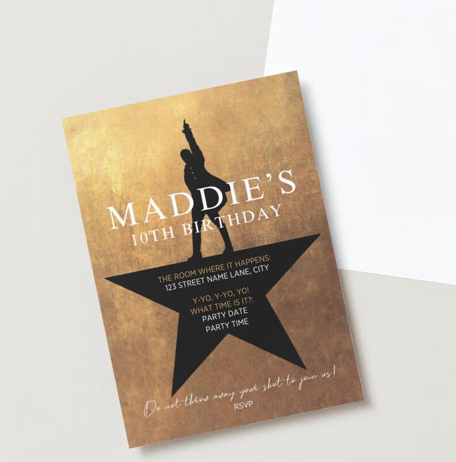 Hamilton Birthday or Watch Party Invitation - Etsy