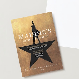 Hamilton Birthday or Watch Party Invitation - Etsy