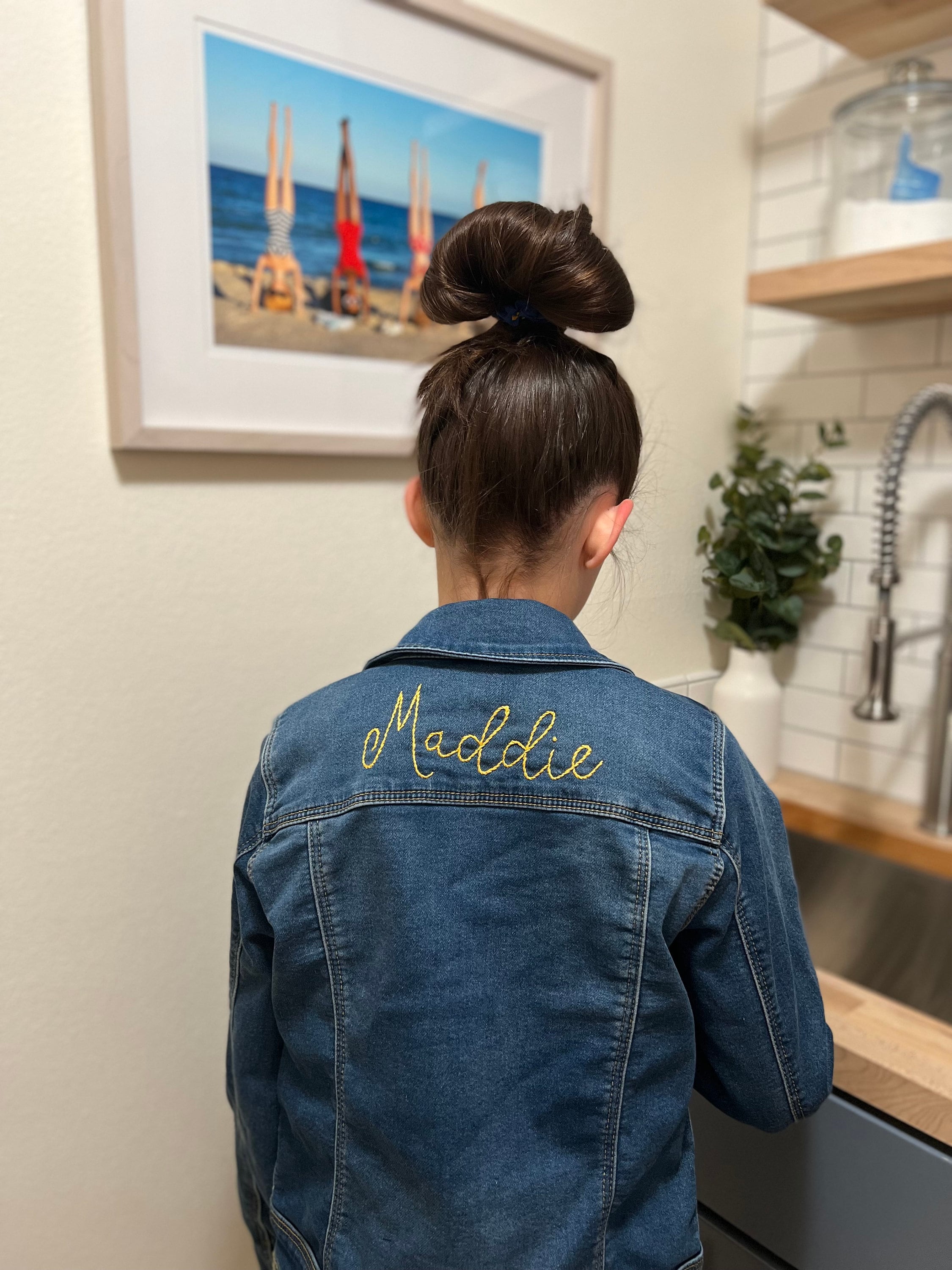 Hand Embroidered Custom Denim Jacket - Etsy