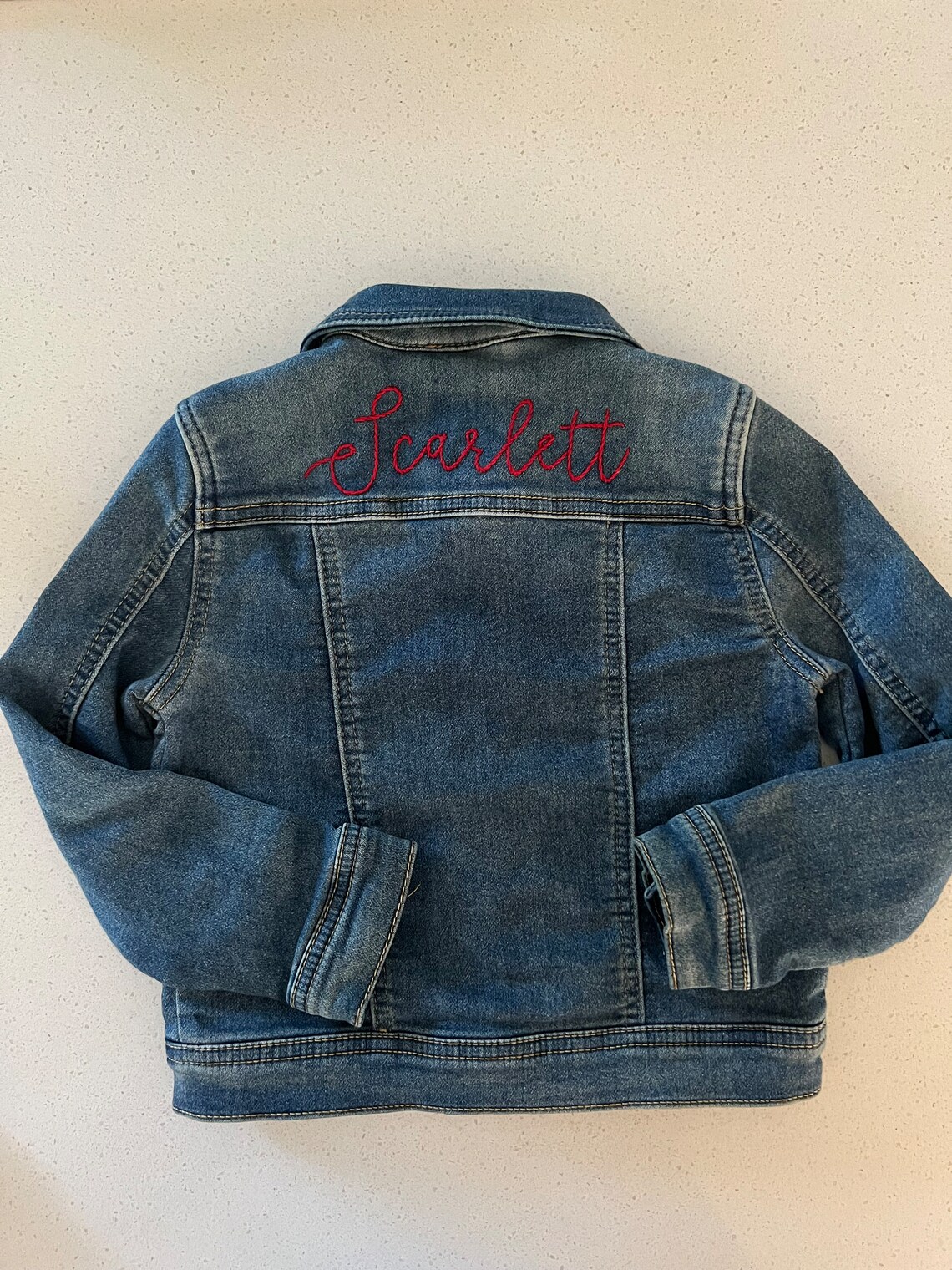 Hand Embroidered Custom Denim Jacket - Etsy