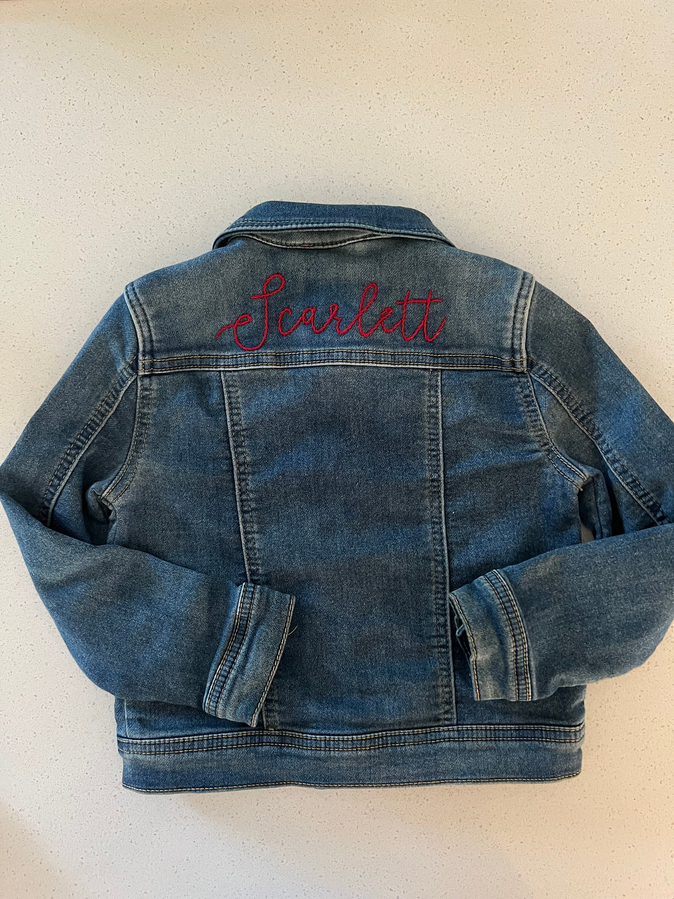 Hand Embroidered Custom Denim Jacket - Etsy