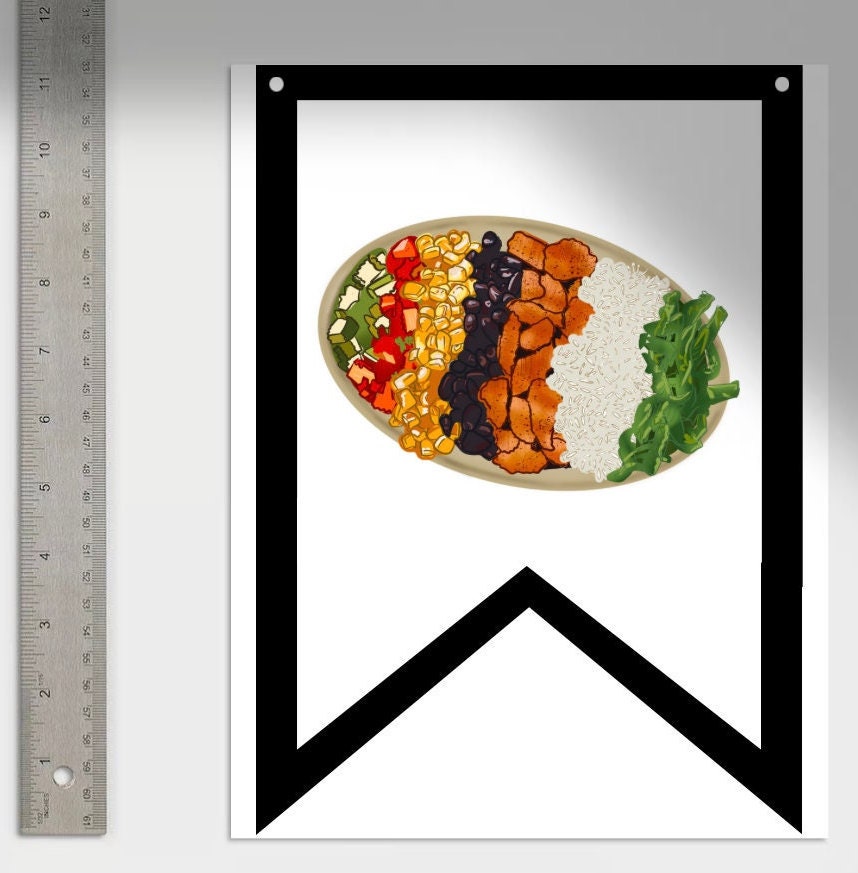 Chipotle Inspired Party Bunting Banner - Print at Home! - Etsy