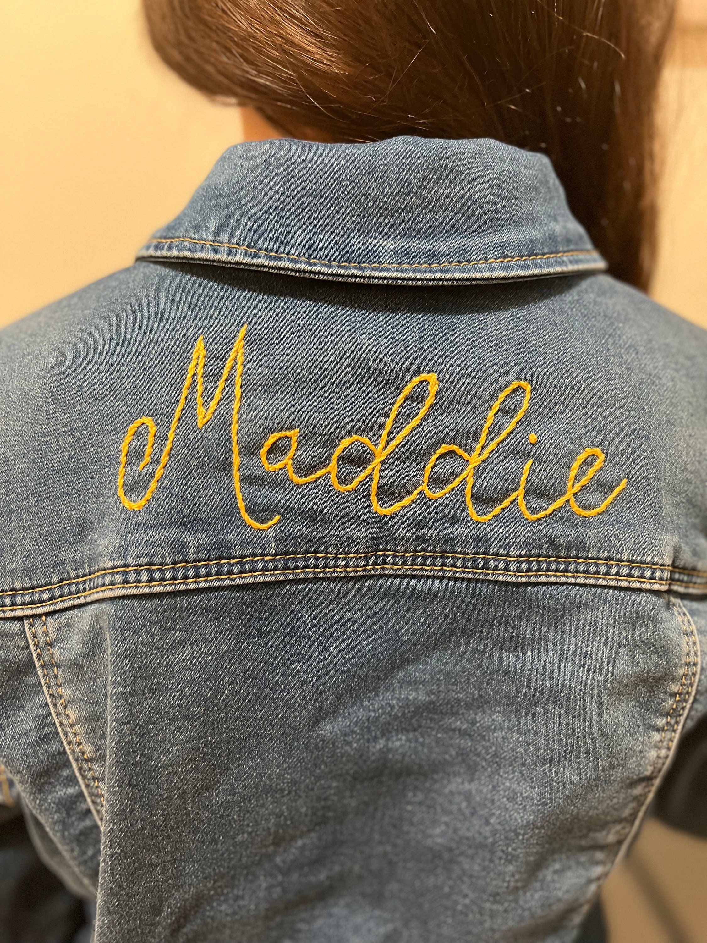 Hand Embroidered Custom Denim Jacket - Etsy