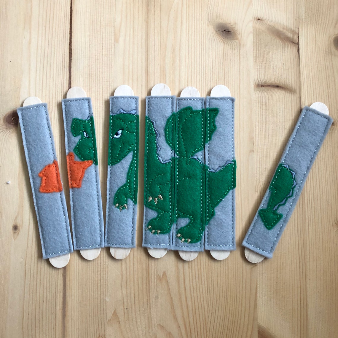 Dragon Stick Puzzle Magical Felt Puzzle Popsicle Stick | Etsy