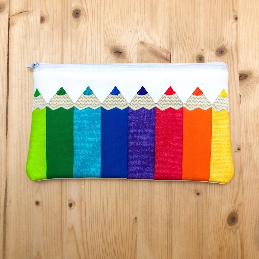Colored Pencil Vinyl Zipper Pouch | Pencil Case | Art Bag | Purse ...