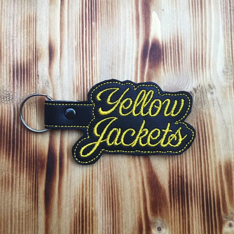 Yellow Jackets Key Fob | Yellow Jacket Key Chain | School Mascot ...