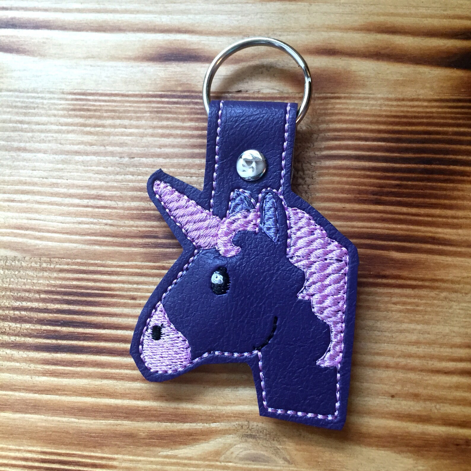 Unicorn Key Chain | Key Fob | Zipper Pull | Rainbow Unicorn | Snap Tab ...