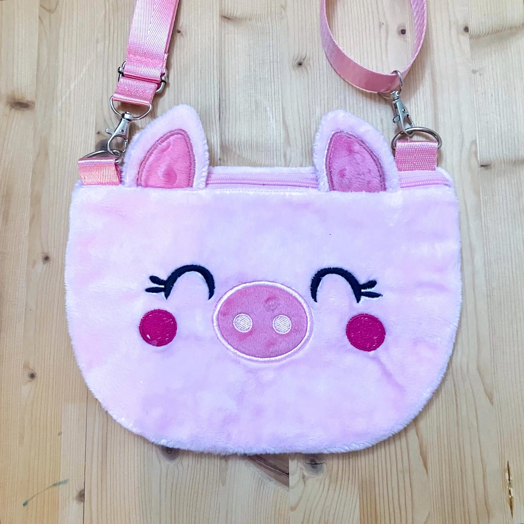 Pig Zipper Purse | Piggy Pouch | Animal Face Bag | Piglet Shaped Clutch ...