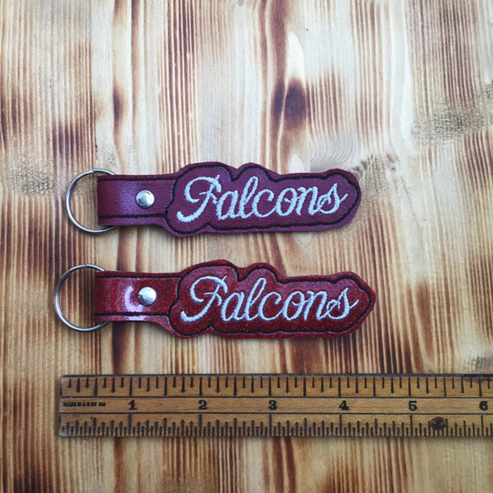 Falcons Key Fob Falcon Key Chain School Mascot School - Etsy