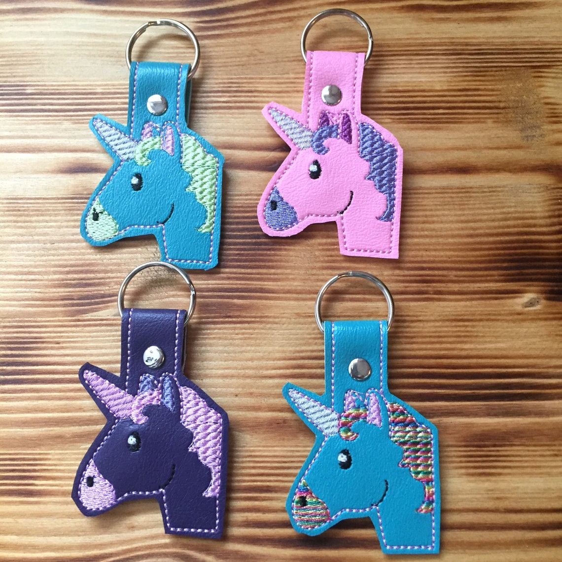 Unicorn Key Chain | Key Fob | Zipper Pull | Rainbow Unicorn | Snap Tab ...