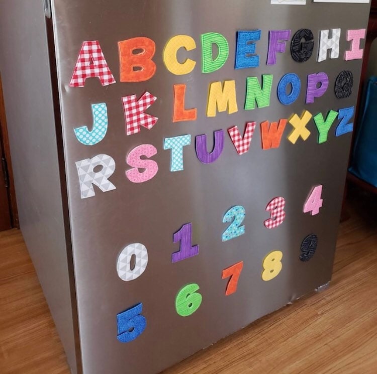 Felt Number Magnets | Fabric Refrigerator Numbers | Felt Numbers ...