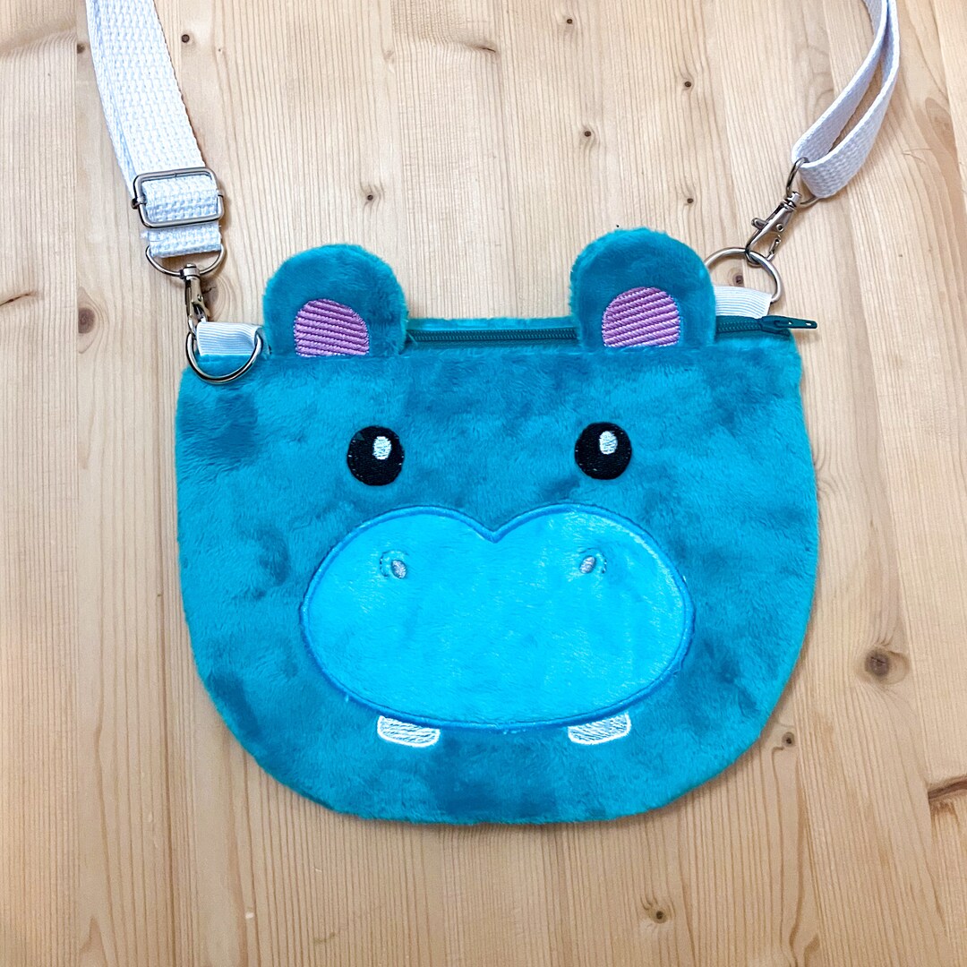 Hippo Zipper Purse | Hippopotamus Face Pouch | Hippo Clutch | Animal ...