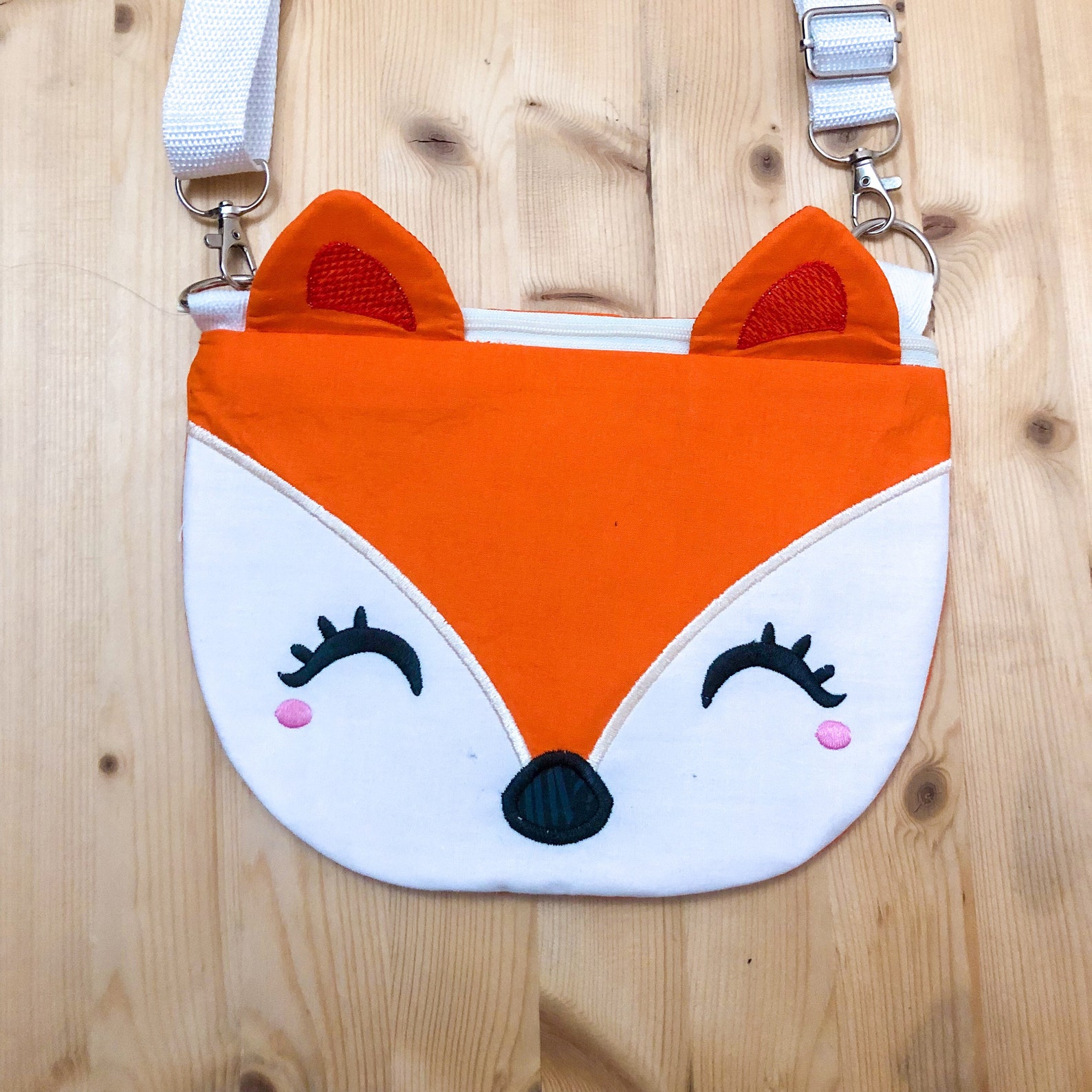 Fox Zipper Purse Fox Pouch Orange Fox Face Clutch | Etsy