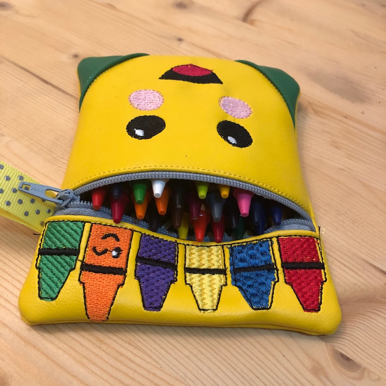 Zipper Crayon Bag Crayon Pouch Craft Case Kids Activity - Etsy