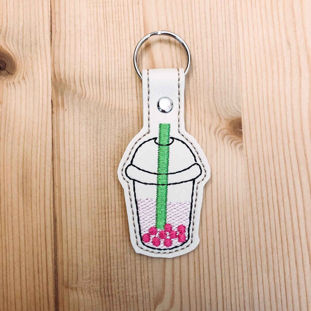 Boba Tea Key Chain | Key Fob | Zipper Pull | Snap Tab | Boba Lover Gift ...