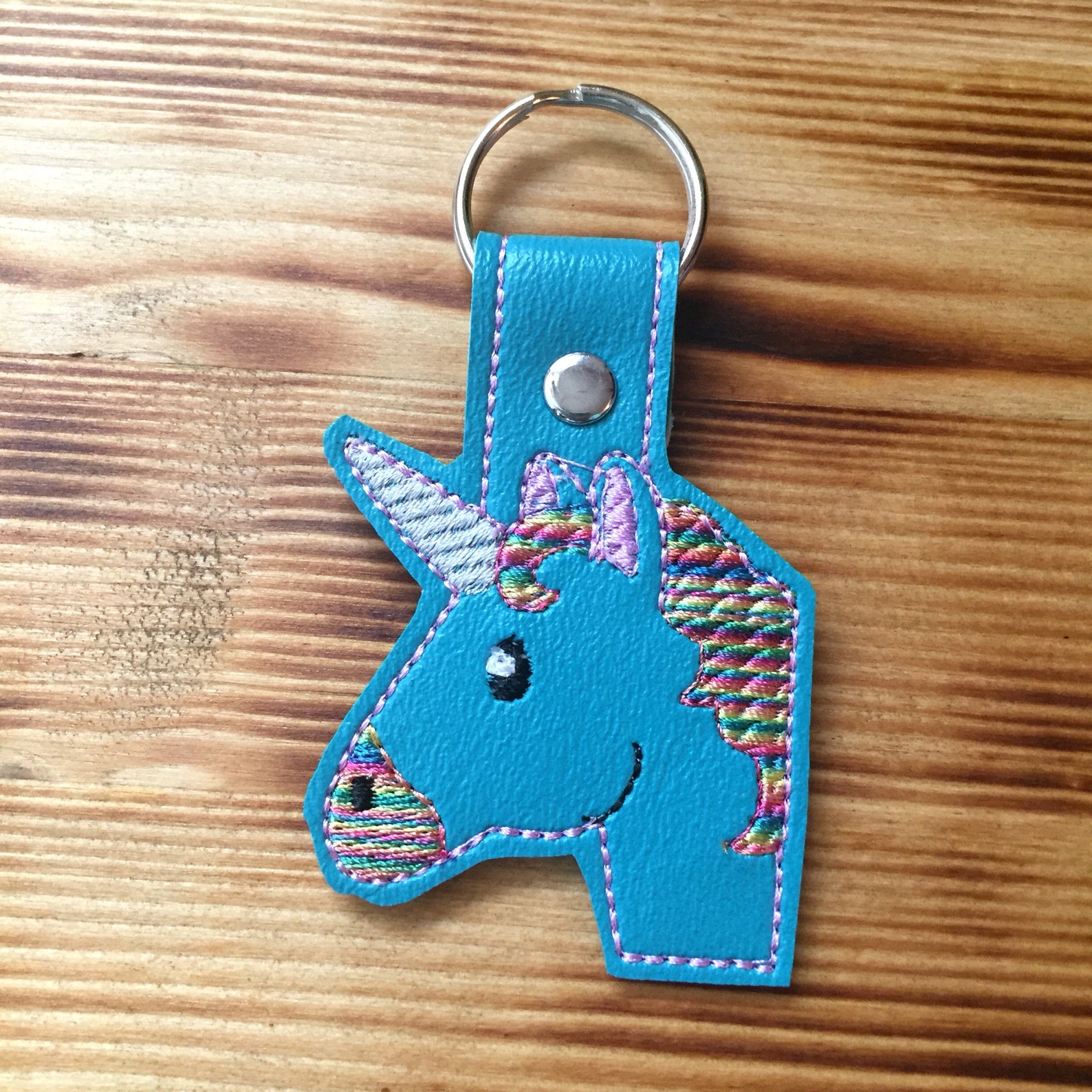 Unicorn Key Chain | Key Fob | Zipper Pull | Rainbow Unicorn | Snap Tab ...