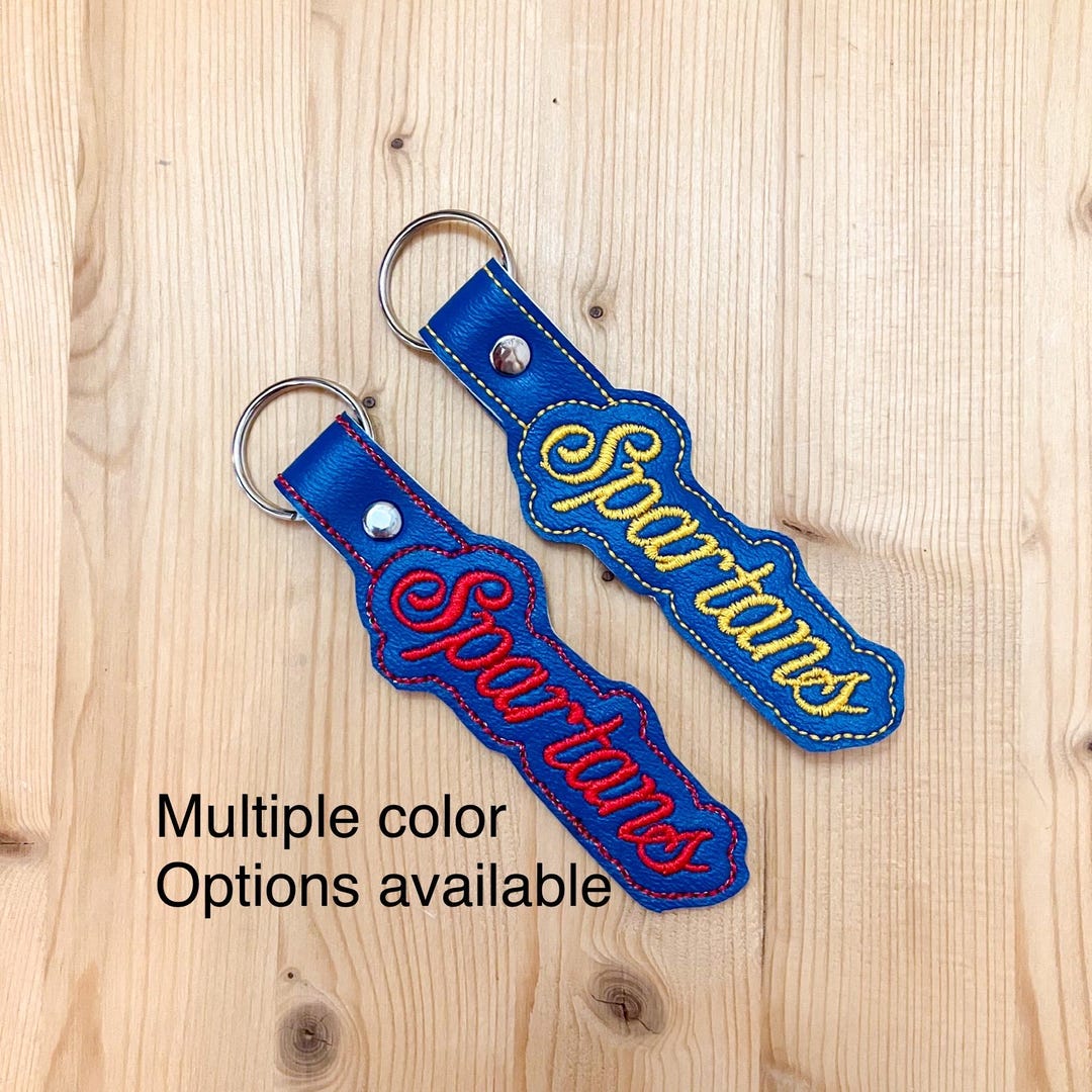 Spartans Key Fob | Spartan Key Chain | School Mascot | School Spirit ...