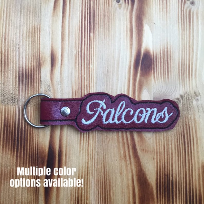 Falcons Key Fob Falcon Key Chain School Mascot School - Etsy