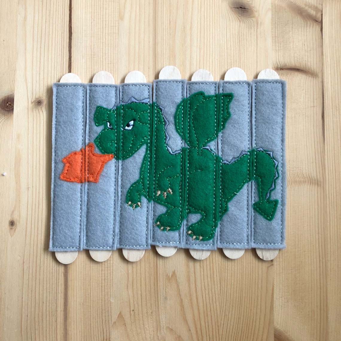 Dragon Stick Puzzle Magical Felt Puzzle Popsicle Stick | Etsy