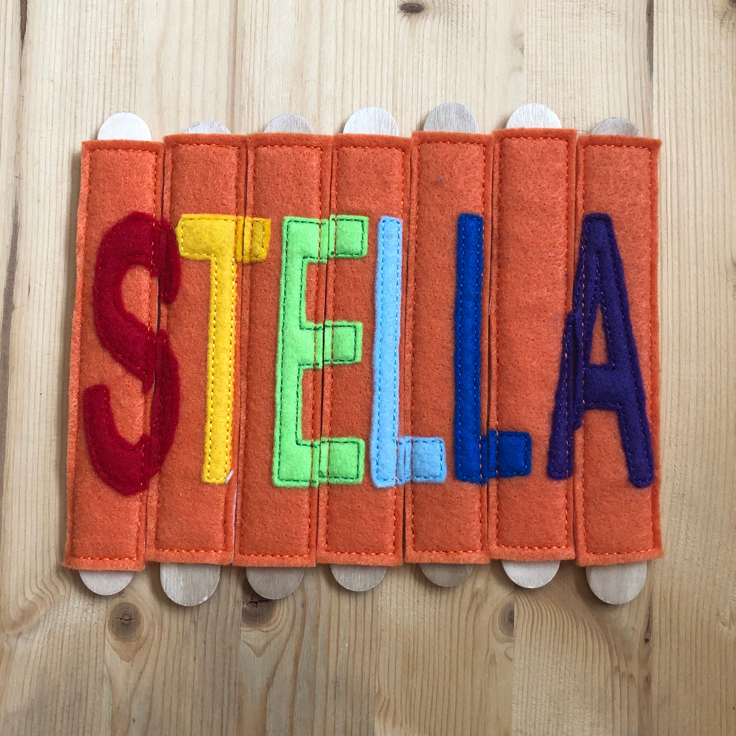 Personalized Name Stick Puzzle Customized Felt Puzzle - Etsy