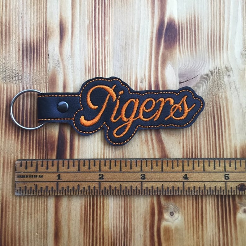 Tigers Key Fob Tiger Key Chain School Mascot School | Etsy