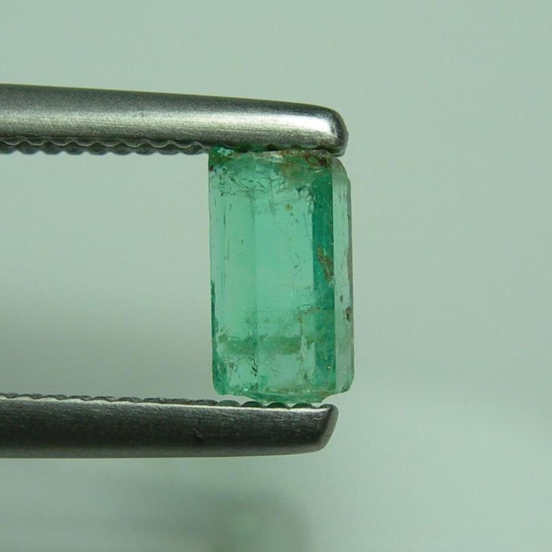 Rare 0.55ct Gem PANJSHIR EMERALD CRYSTAL Panjsher Afghanistan Gemmy Green Mineral Specimen Facet ...