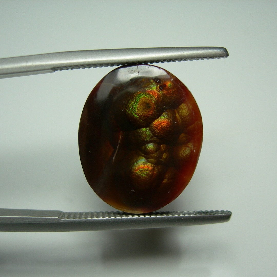 6.98ct Rare Mexican Fire Agate Gem Cab Natural Agate Mexico Cabochon ...