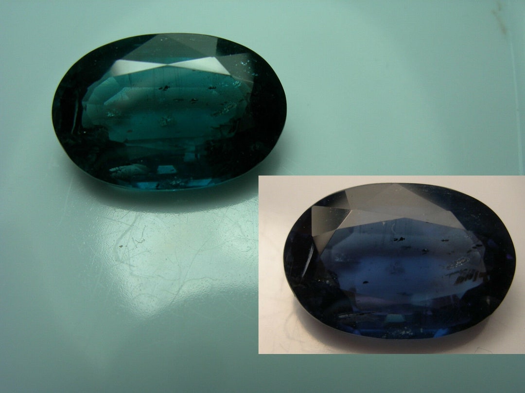 7.09ct Very Rare Color Shift CHROME KYANITE Teal Blue Purple Natural ...