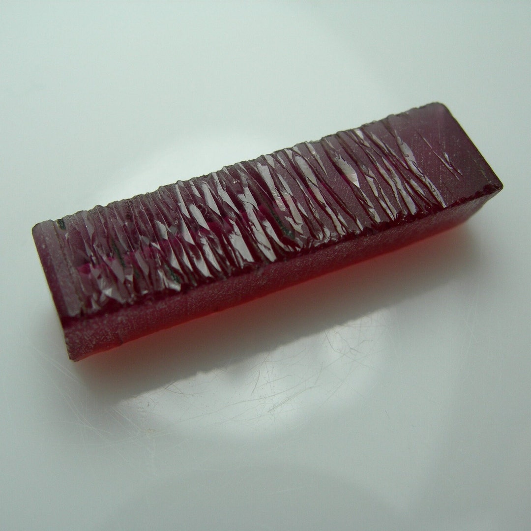 6.1ct Genuine HYDROTHERMAL BIXBITE Gem Facet ROUGH Lapidary Lab Grown ...