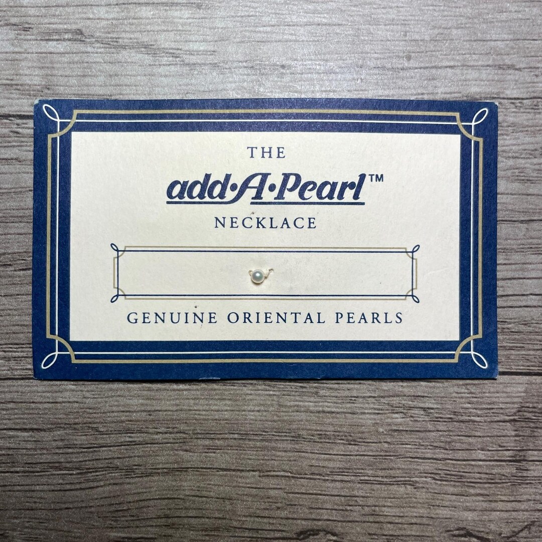 2.5mm NATURAL PEARL on a Vintage Add-a-pearl Card Genuine White Add A ...