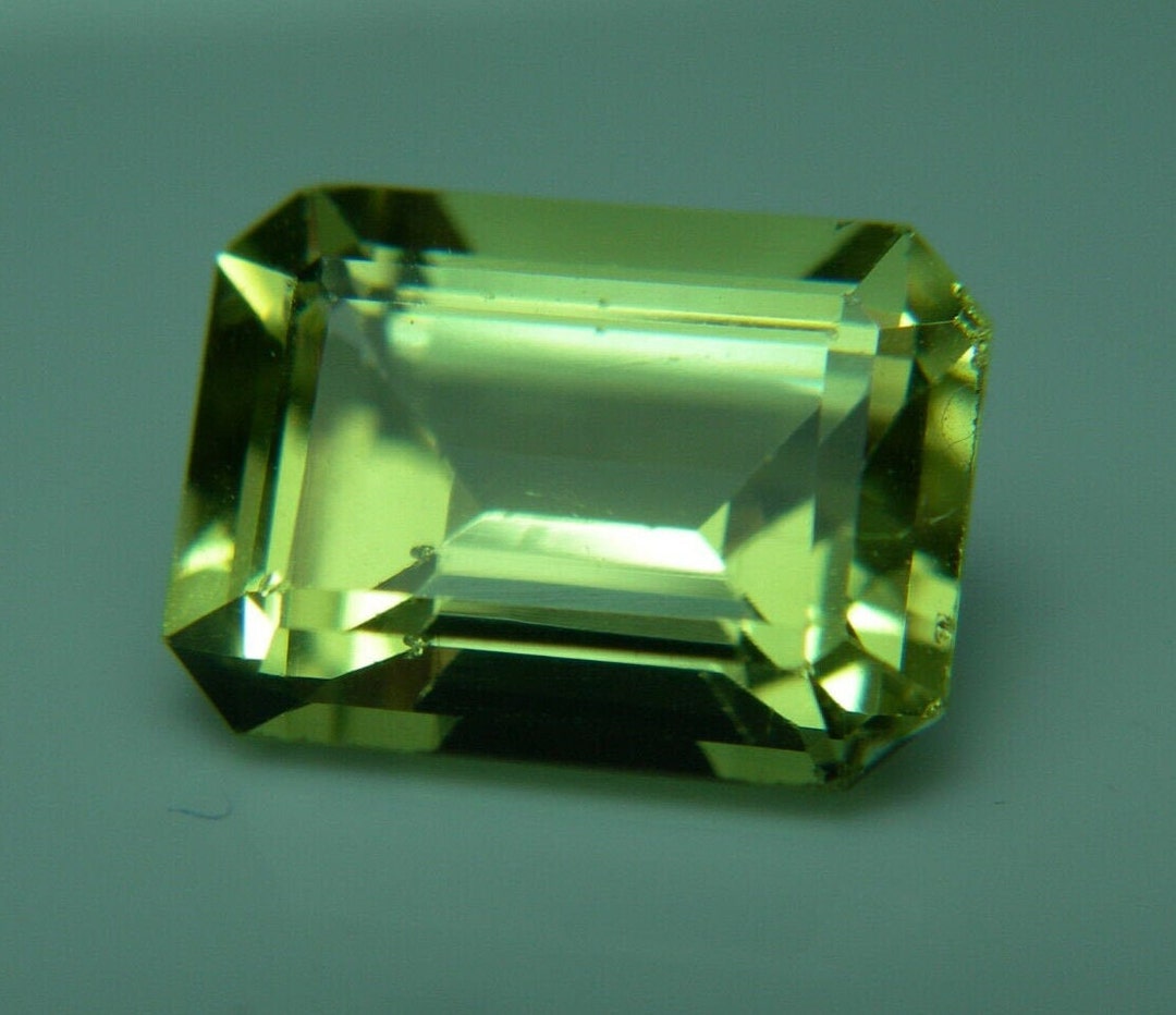 3.03ct VERY RARE Canary Yellow Tourmaline Gem Emerald Cut Fancy Color ...