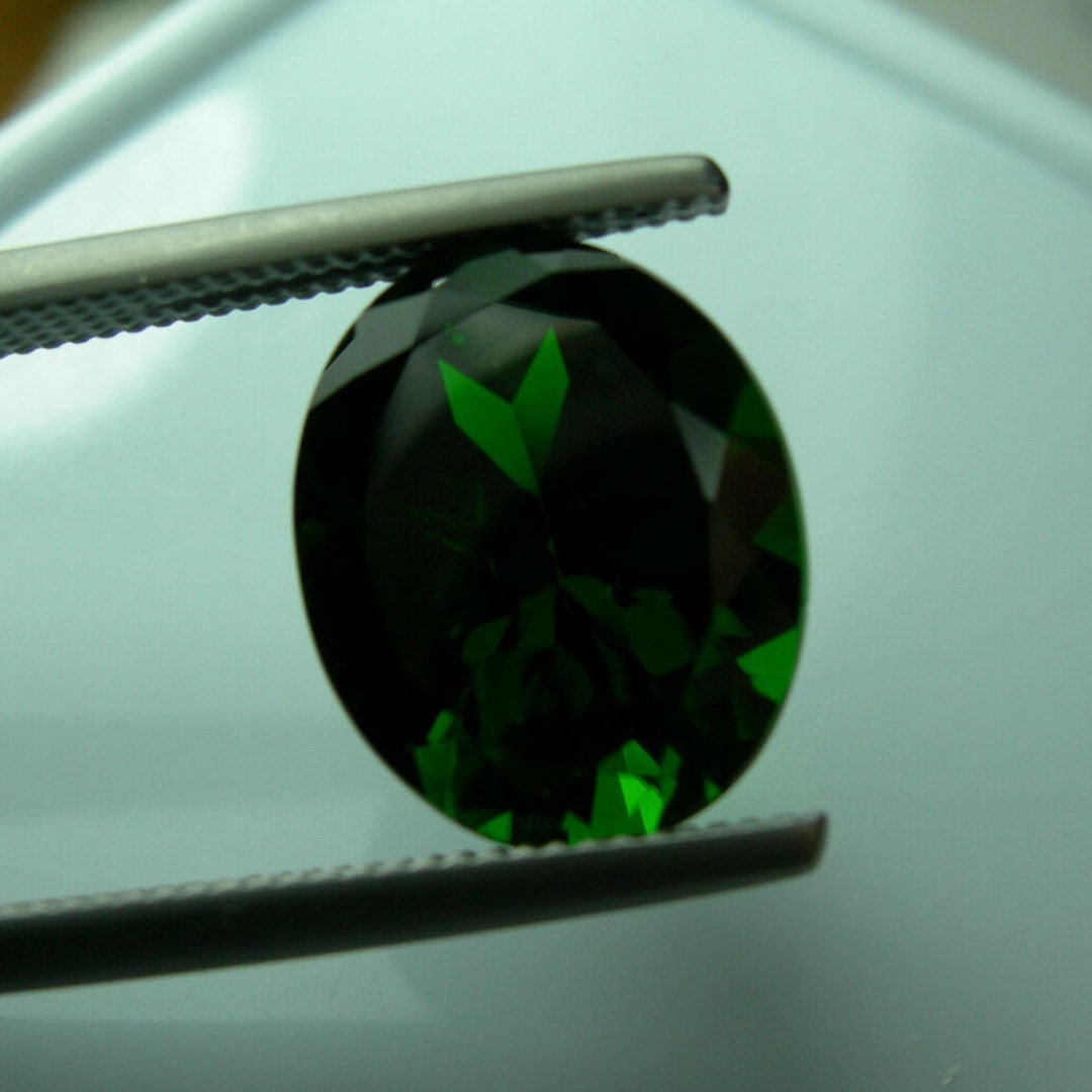 4.88ct Deep Emerald GREEN Chrome Diopside Gem Russia Russian Gemstone ...