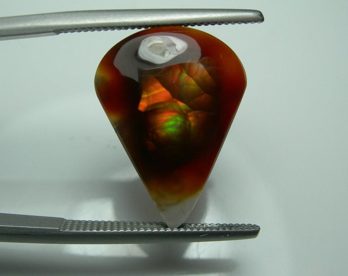 7.53ct Rare Fire Agate Gem Cab Slaughter Mountain Arizona Natural Agate ...