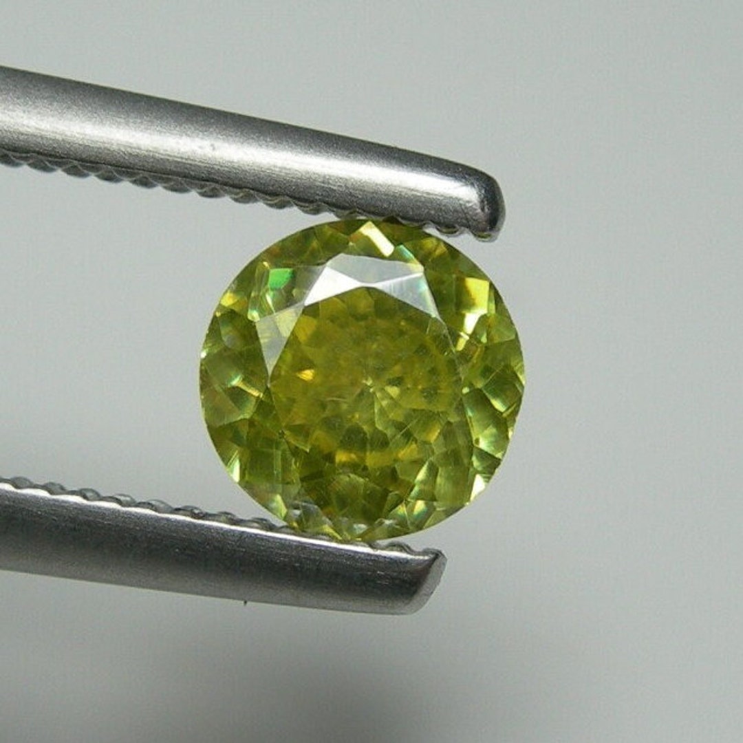 0.73ct Rare Yellow Sphalerite Gem Natural Santander Spain Untreated Loose Collector Gemstone ...