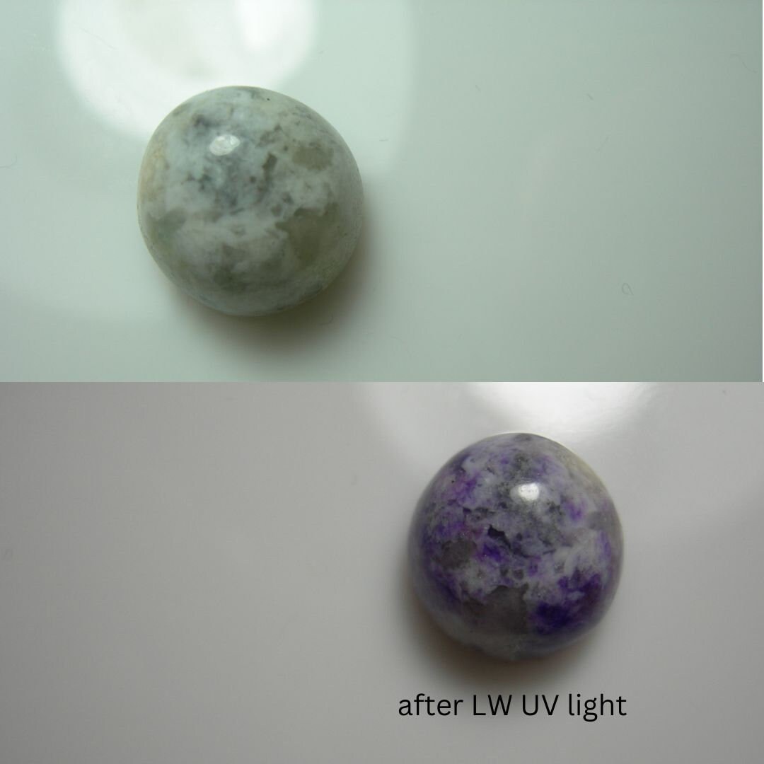 8ct Rare HACKMANITE Cab Afghanistan TENEBRESCENT Fluorescent Color ...