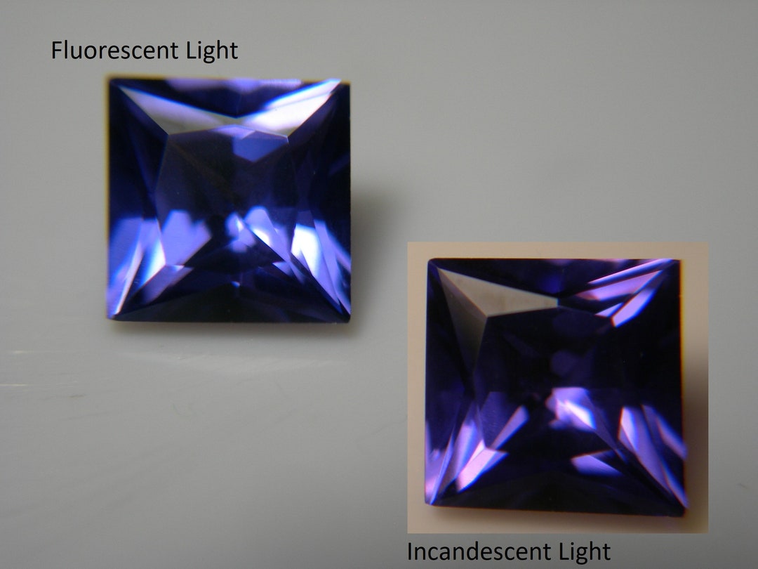 2.52ct Blue YAG Gem Color Shift to Violet Purple Yttrium Aluminum ...